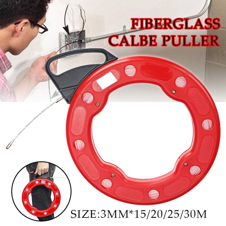 3mm 15/20/25/30M Cable Push Puller Fiberglass Flexible Glider Swivel ...