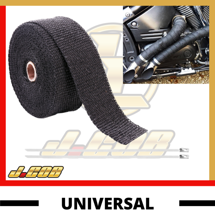 5M Titanium Exhaust Heat Wrap Roll for Motorcycle Fiberglass Heat ...