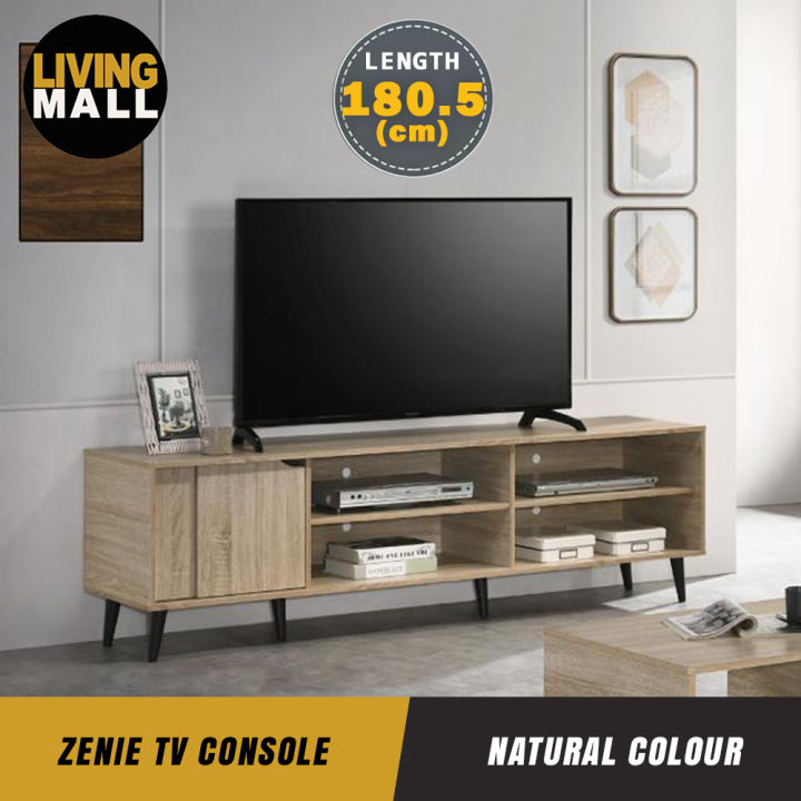 Living Mall Zenie TV Console with Cabinets in Natural Color | Lazada ...