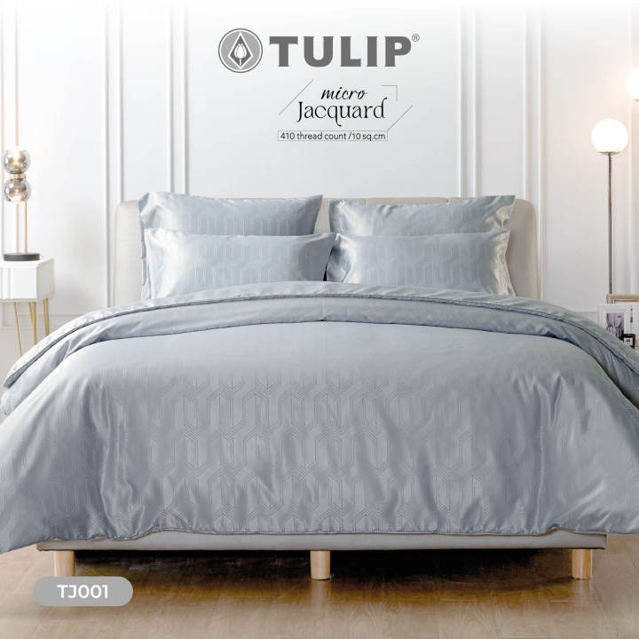 (New) TULIP Micro Jacquard TJ001 สีพื้น ทอลายนูนบนเนื้อผ้า ชุด ...