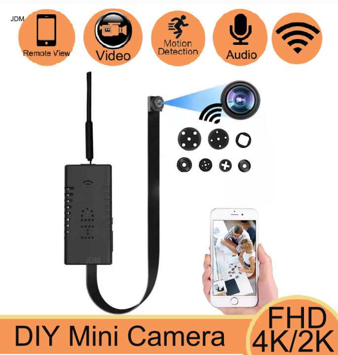 JDM 4K WiFi Mini Cam Hidden camera DVR Recorder nanny security Portable ...