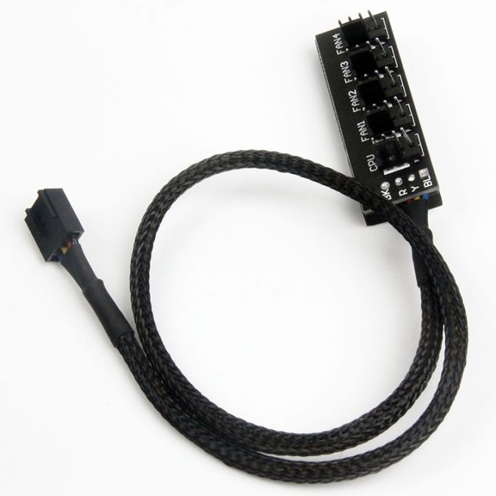 1 to 5 4-Pin PWM Hub CPU Cooling Fan/Case Splitter Adapter Braided ...