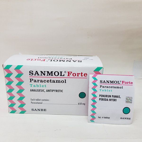 Sanmol Forte paracetamol 650mg tab strip 4 tablet obat demam | Lazada ...