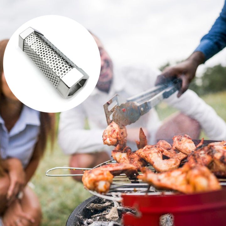 Temu (one for sale) BBQ BBQ Smoking Tube Stainless Steel BBQ Cold Smoke Container | Lazada Singapore