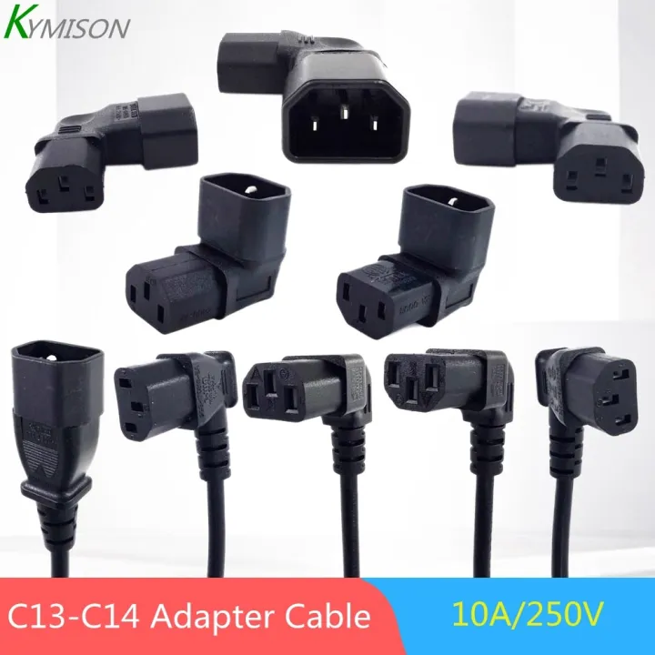 IEC60320 C13 Angle Converter Angle Extension Cable C13 to C14 PDU Angle ...