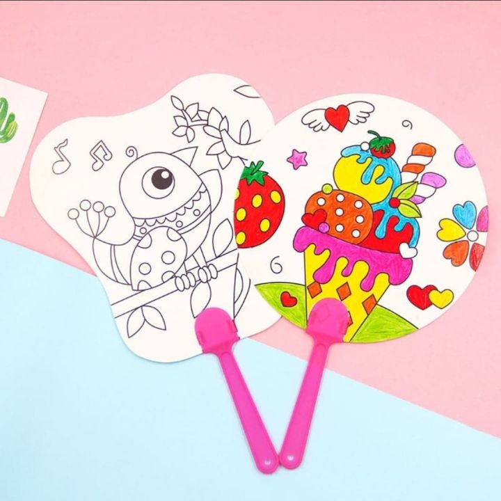 Fan Painting DIY Kids Cardboard Arts Craft | Lazada PH