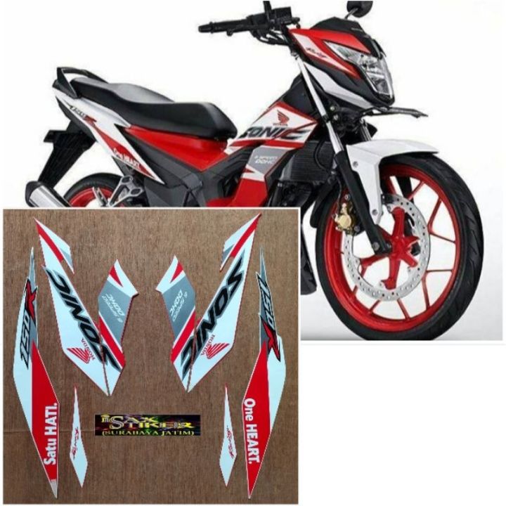 Striping Original Honda Sonic merah putih tahun 2018 2019 | Lazada ...