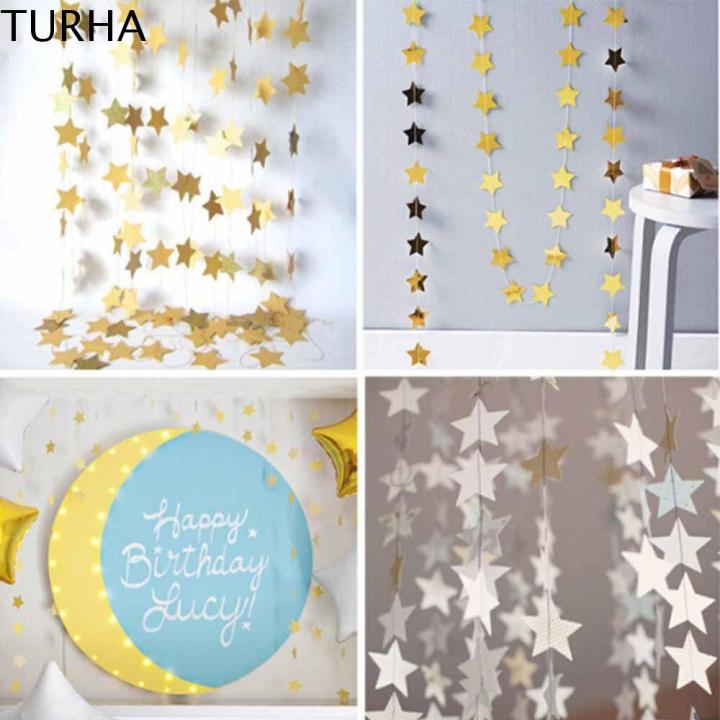 TURHA ประตู ระยับ ของแต่งห้อง งานสังสรรค์ งานแต่งงาน 4m ทองเงิน อาบน้ำ ...