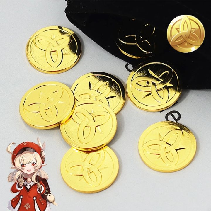 Game Genshin Impact Coin Mora Metal Cosplay Props Accessories Gifts ...