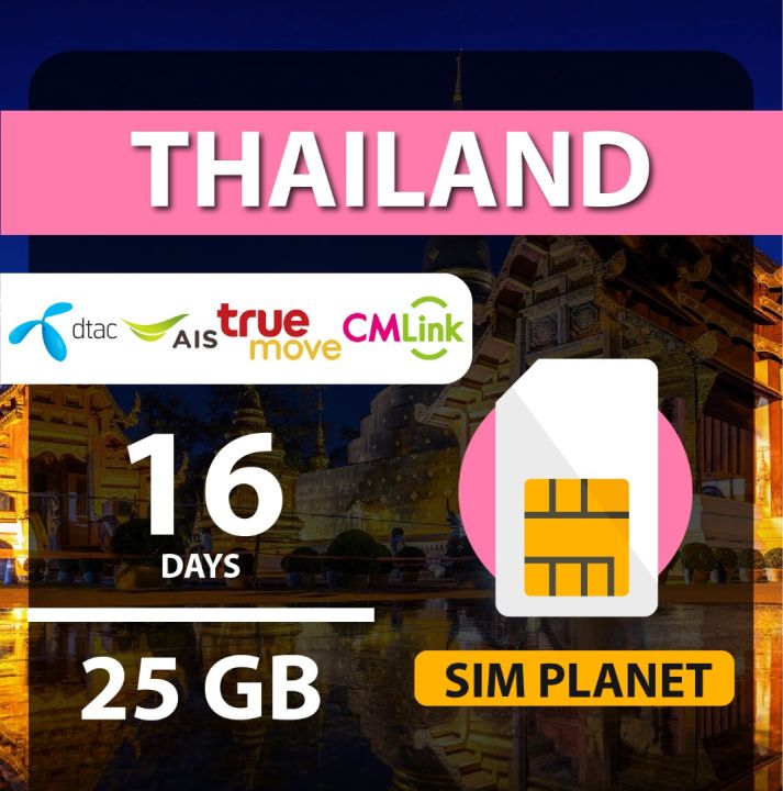 【Thailand Sim Card】 【Truemove / AIS / DTAC / CMLINK 】【4G / 5G High Speed Data】Travel Prepaid Sim ...
