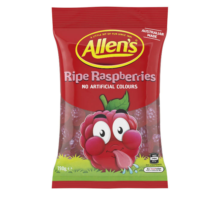 Allen's Ripe Raspberries Lollies Bag 190g ( FEB 2025) | Lazada PH