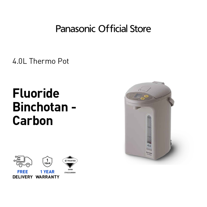 PANASONIC NC-BG4000 Thermo Pot 4.0L NC-BG4000CSK 6 Hours Keep Warm Hot Water Dispenser Thermo ...