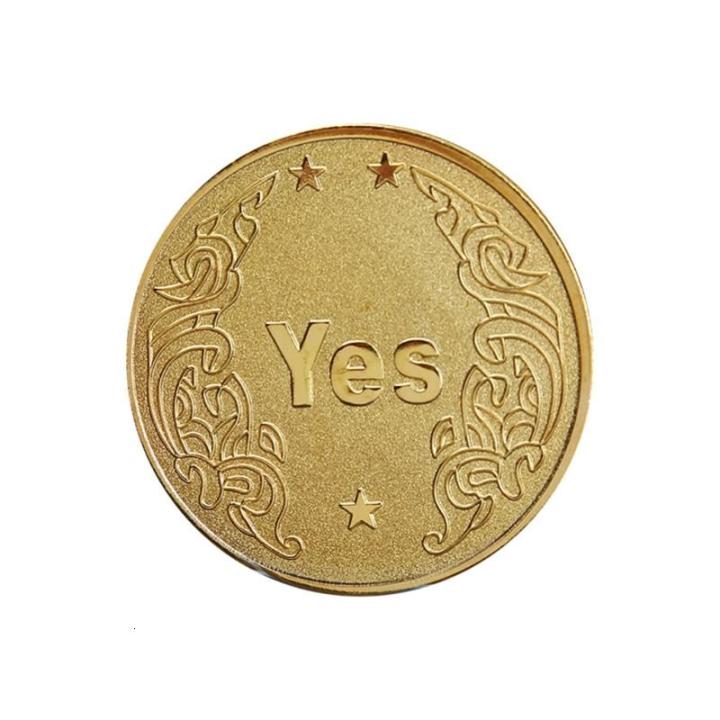 Creative Alloy Coin Collectible YES or NO Challenge Decision Coin Art ...