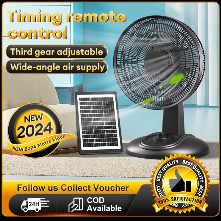 Kipas Solar DC Solar Fan Large Wind Portable Fan Desktop 16 Ultra Long ...