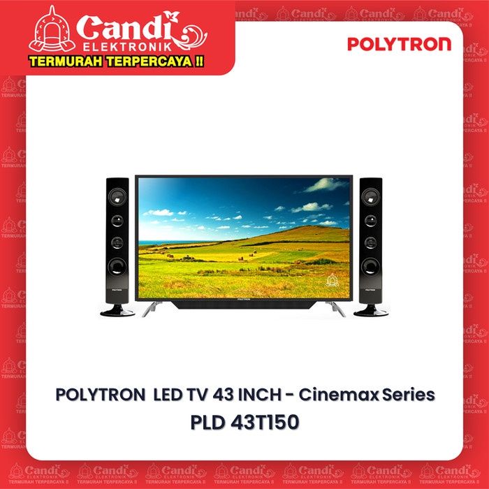 POLYTRON LED TV 43 INCH 43T150 / PLD43T150 - TOWER SPEAKER | Lazada ...