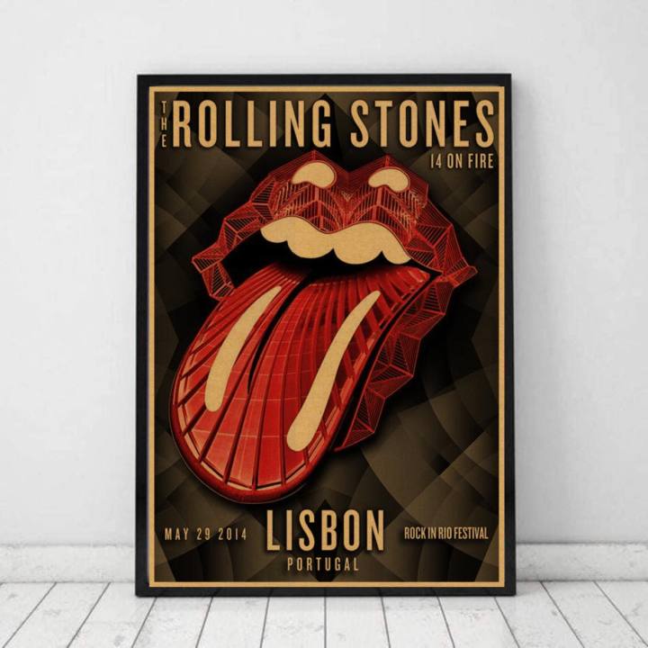 rolling stone band retro wall poster | Lazada PH