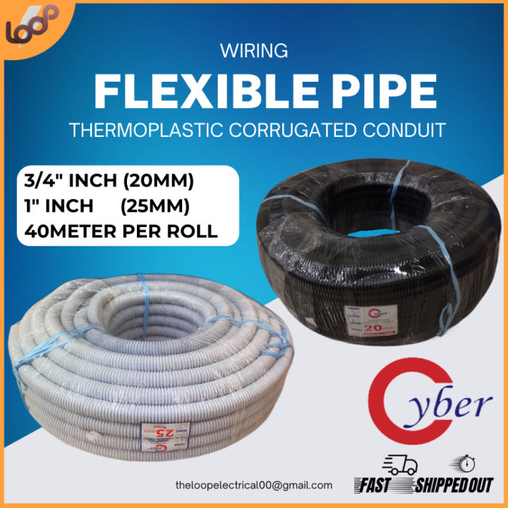 [READY STOCK] PVC FLEXIBLE PIPE WIRING (40METER PER ROLL) / PAIP ...
