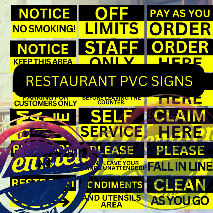PVC Plastic Sign for Restaurant Canteen Eatery Food | Lazada PH