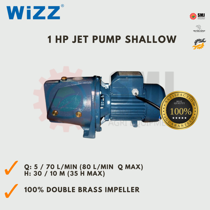 Wizz Jet Water Pump 0.5HP 1HP 1.5HP Shallow Self Priming 2HP ...