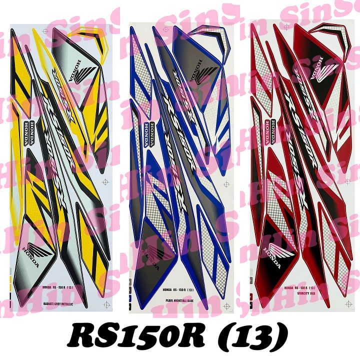 Honda RS150 RS150R (13) Body Sticker / Stripe Cover Set # rs 150 150r ...