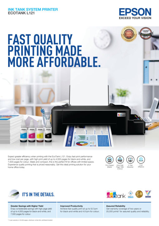 Epson EcoTank L121 A4 Ink Tank Printer | Lazada PH