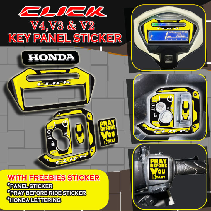 HONDA CLICK V4 V3 & V2 KEY PANEL STICKER /HONDA CLICK V4, V3 & V2 ...