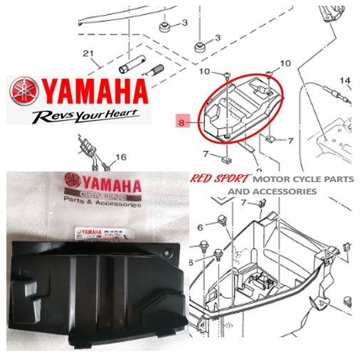 YAMAHA GENUINE Cover Battery for Mio i 125 / mio i 125s + | Lazada PH
