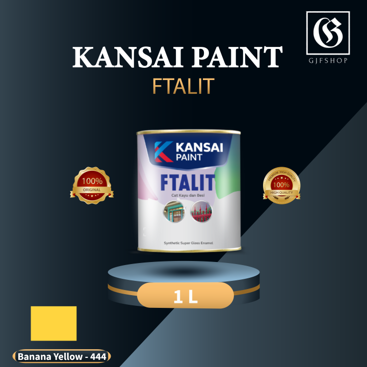 Cat Minyak Besi Kayu Ftalit Kansai Paint 444 Banana Yellow 1kg | Lazada ...