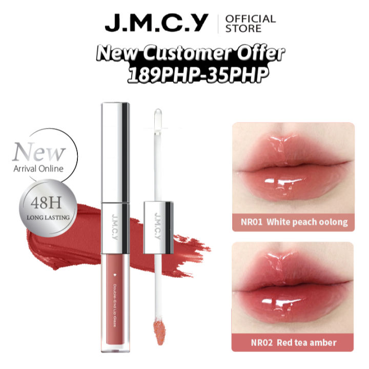 JMCY Double Effect Matte Gloss Lipstick 48Hours 3 in 1 Transfer Proof ...