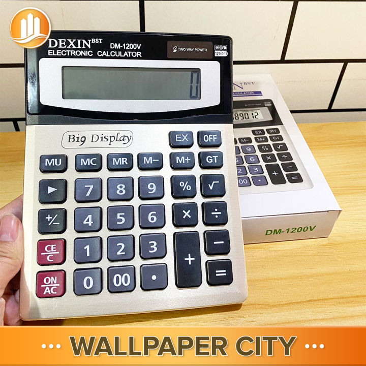 WPC Electronic Calculator Two Way Power 12 Digit Big Display | Lazada PH
