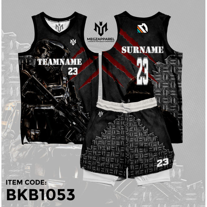 MEGZ Basketball Jersey Full Sublimation Free Change Team Name, Surname ...