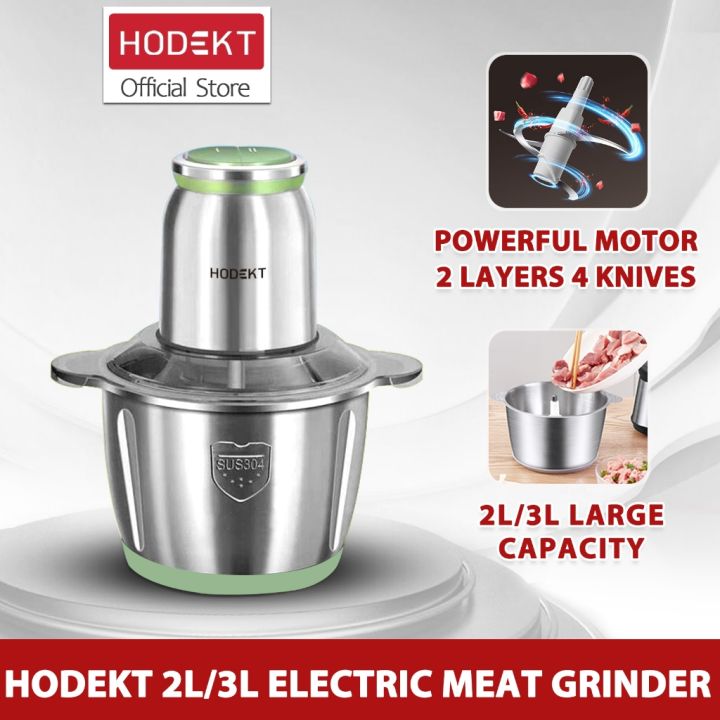 HODEKT Electric Meat Grinder Multi Function Mincer Processor Stainless Steel Food Chopper and ...