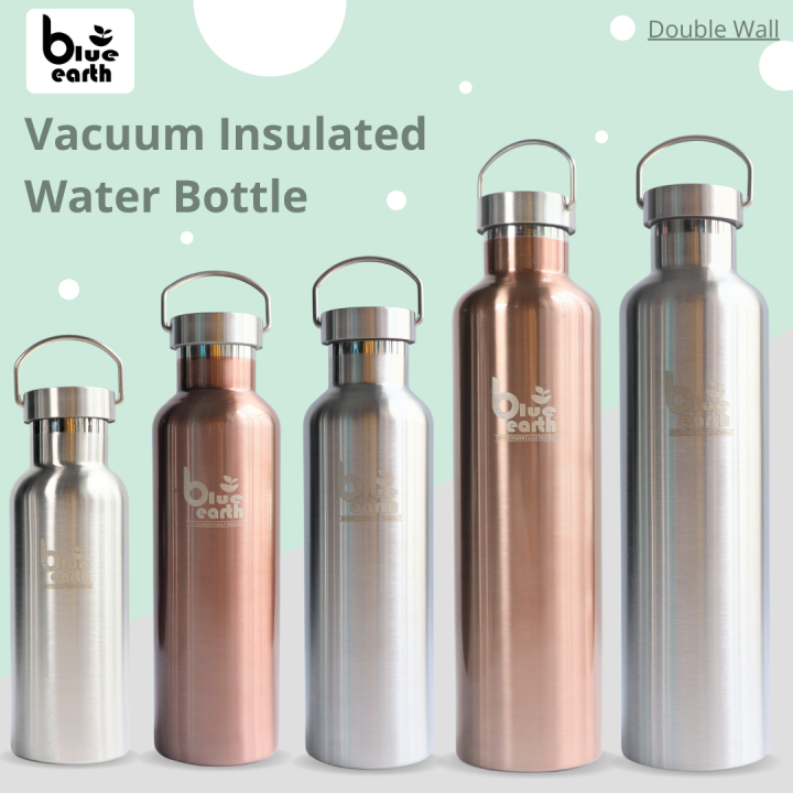 Bumi Biru 304 Botol Air Keluli Tahan Karat Thermos Flask Tumbler Botol Sukan Botol Air Panas Air ...