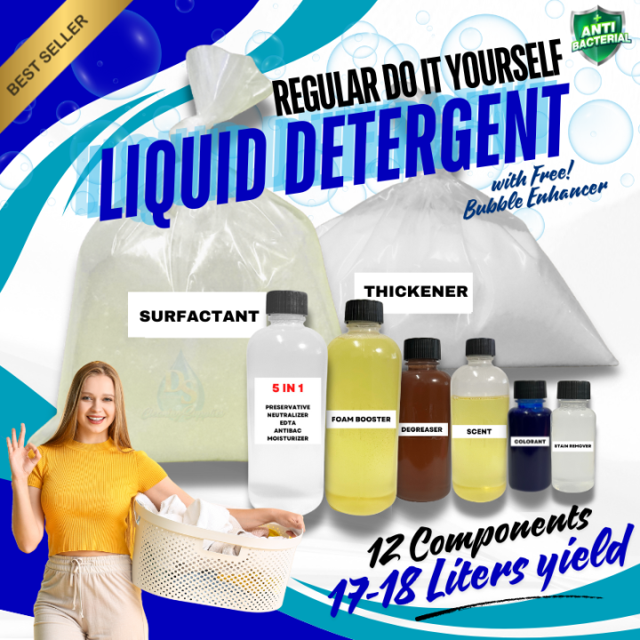 DIY LIQUID DETERGENT 18 LITERS YIELD WITH INSTRUCTION STICKER LABEL | Lazada PH