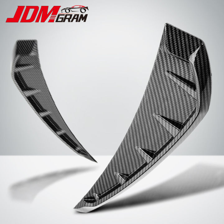 JDMGRAM Carbon Fiber Car Side Fender Vent Decorative Cover Air Flow ...