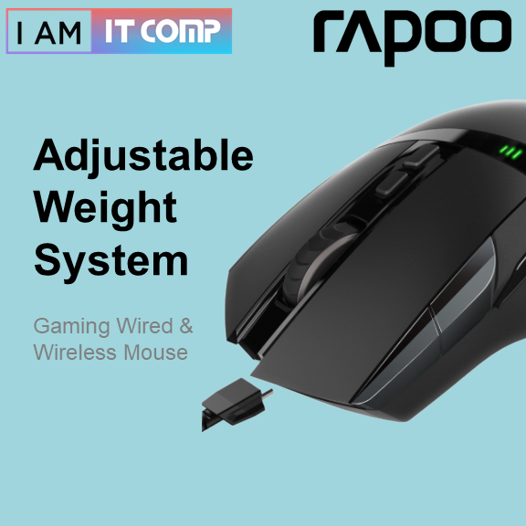 RAPOO VT350 Dual Mode 2.4G Wired & 2.4G Wireless Gaming Mouse / 11 ...