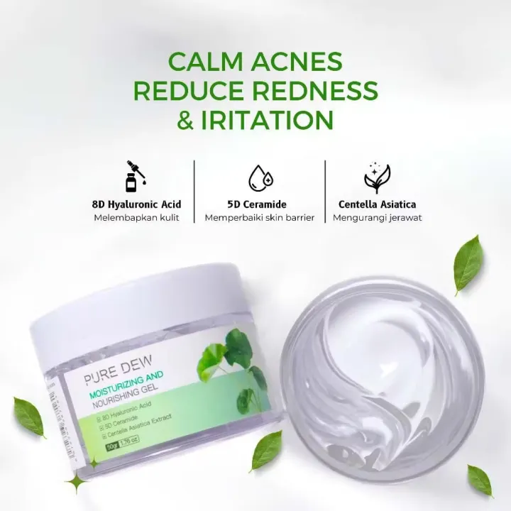 PURE DEW - Moisturizer Gel 5X Ceramide Skin Barrier Hyalucera Moisturize Gel 50ml Pelembab Wajah ...