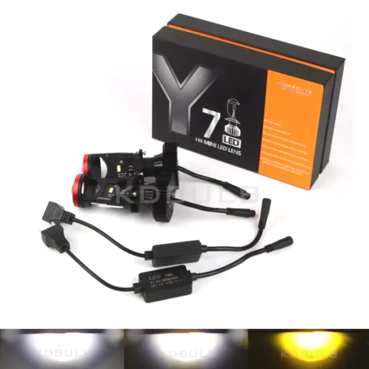 【original】 H4 Led Lights Car Headlight H4 Projector Lens Canbus 3000k ...