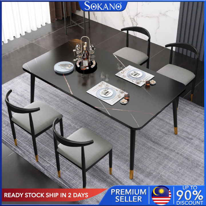 SOKANO CJ0024 Sintered Stone Dining Table (140 x 80cm/120 x 70cm ...