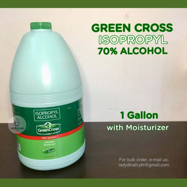 Green Cross Alcohol 1 Gallon (3,785mL) Isopropyl with Moisturizer ...