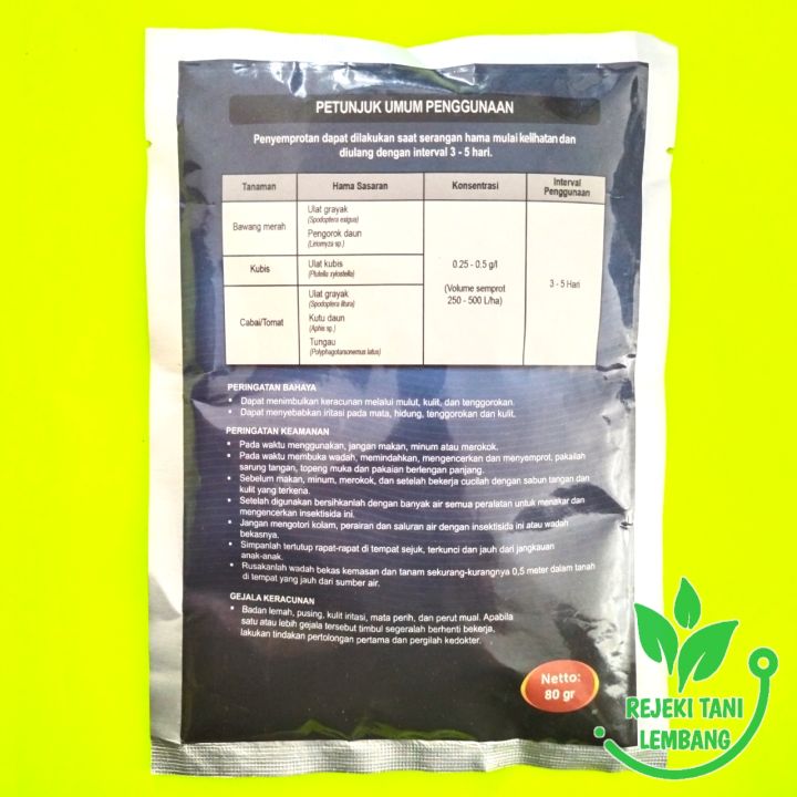 INSEKTISIDA SAGRI TOP 80 GR PEMBASMI HAMA ULAT GRAYAK | Lazada Indonesia
