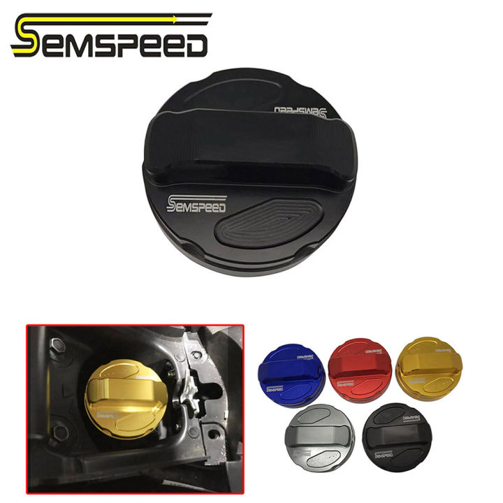 SEMSPEED Motorcycle CNC Gas Tank Cover Fuel Oil Filler Cap For Yamaha ...