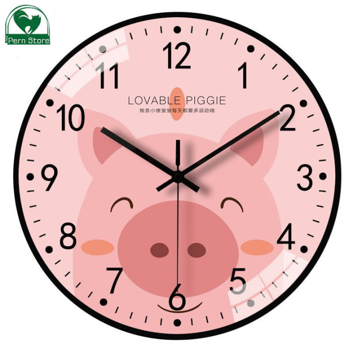 FS นาฬิกาติดผนัง นาฬิกาเข็ม นาฬิกาแขวนผนัง ลายการ์ตูนสัตว์ ขนาด20ซม ...