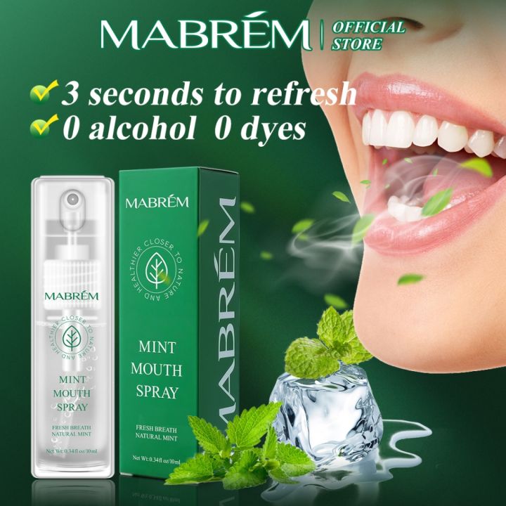 MABREM Mouth Spray Breath Freshener Oral Spray Herbal Fresh Breath Remove Smoke Breath ...
