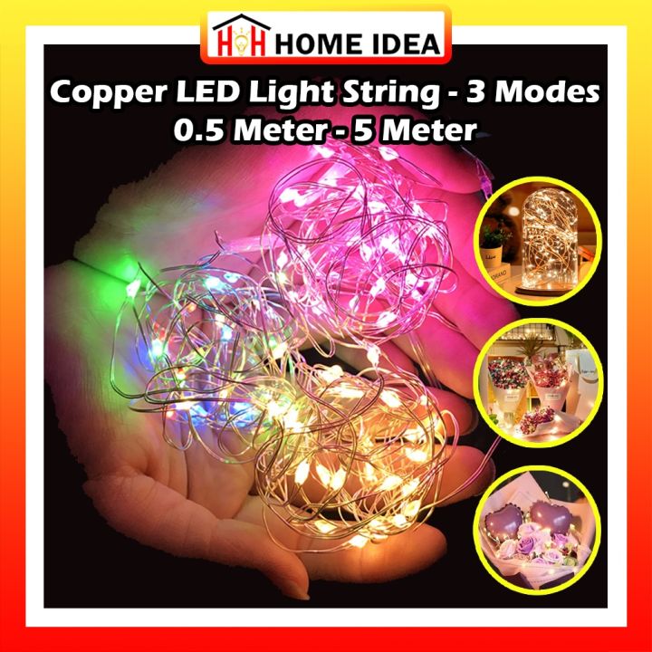 5M LED Strip Light LED Cooper Wire String Fairy Light Garland Flower ...