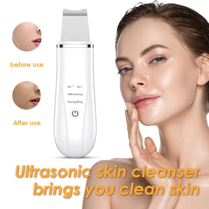 BRITZGO Ultrasonic Facial Skin Cleaner Rechargeable USB Charging Facial ...