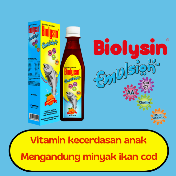Biolisin Multivitamin Anak/Nutrisi Biolysin Brain Otak Smart Anak ...