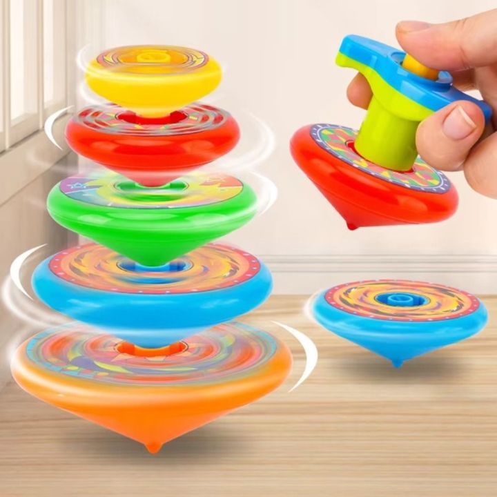 IBRATE Rotating Toy Stacked Spinning Top Gyro Folding Game Flying ...