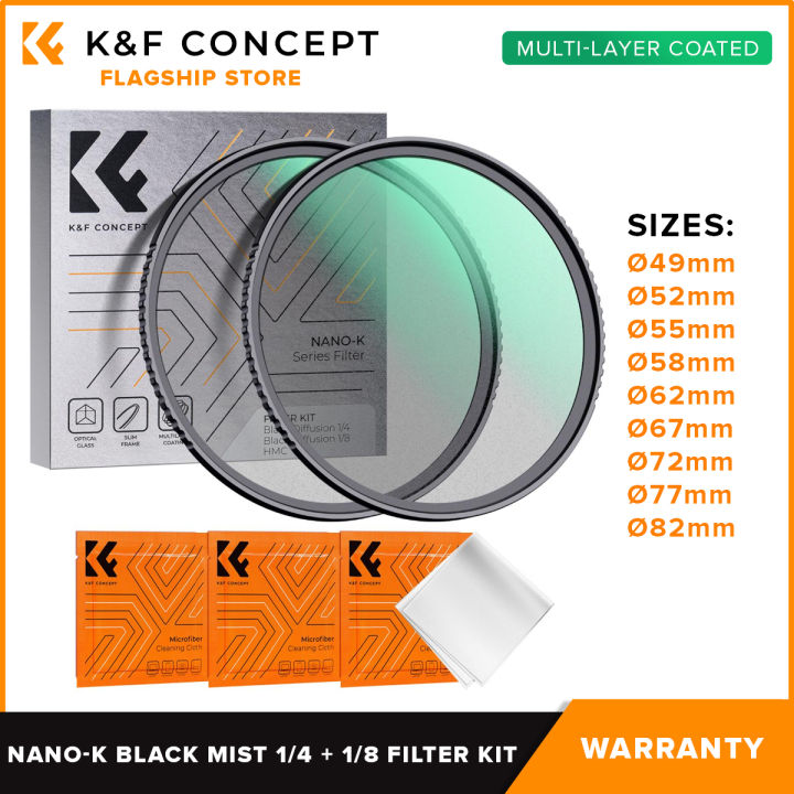 CLEARANCE K&F Concept Nano-K Black Mist 1/4 + 1/8 Filter Kit Set Black ...