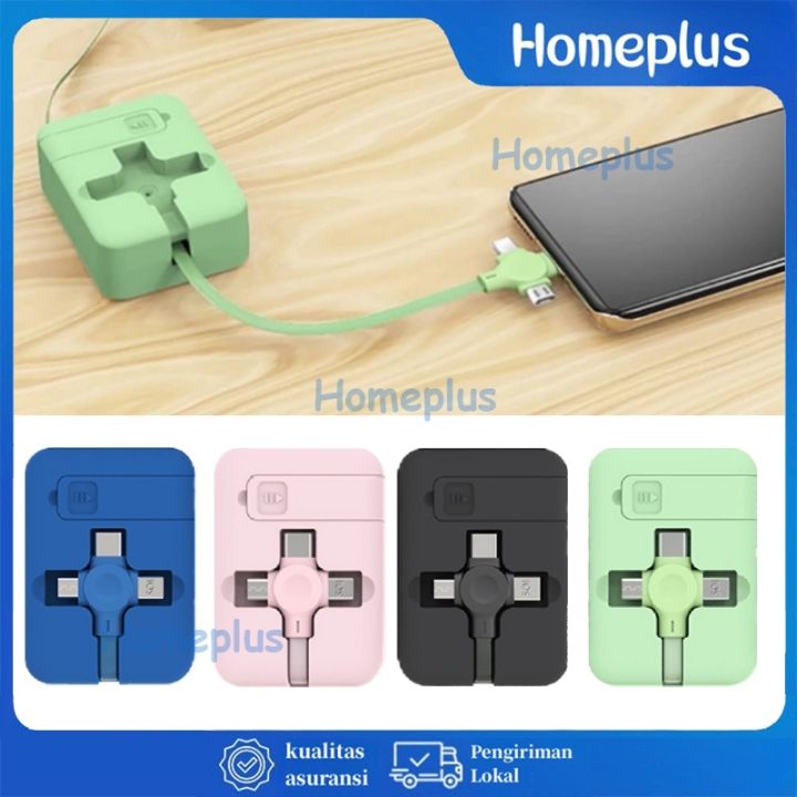 HomePlus Kabel Pengisian Daya 3 IN 1 Kabel Charger Kepala Micro USB ...